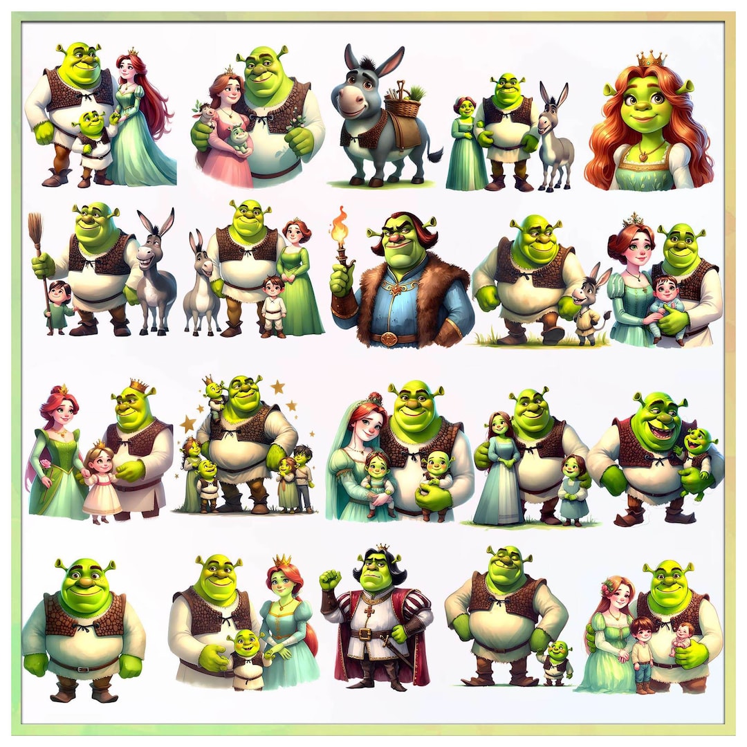 Shrek Family PNG 20, Shrek SVG, Shrek Vector, Shrek SVG Bundle, Shrek ...