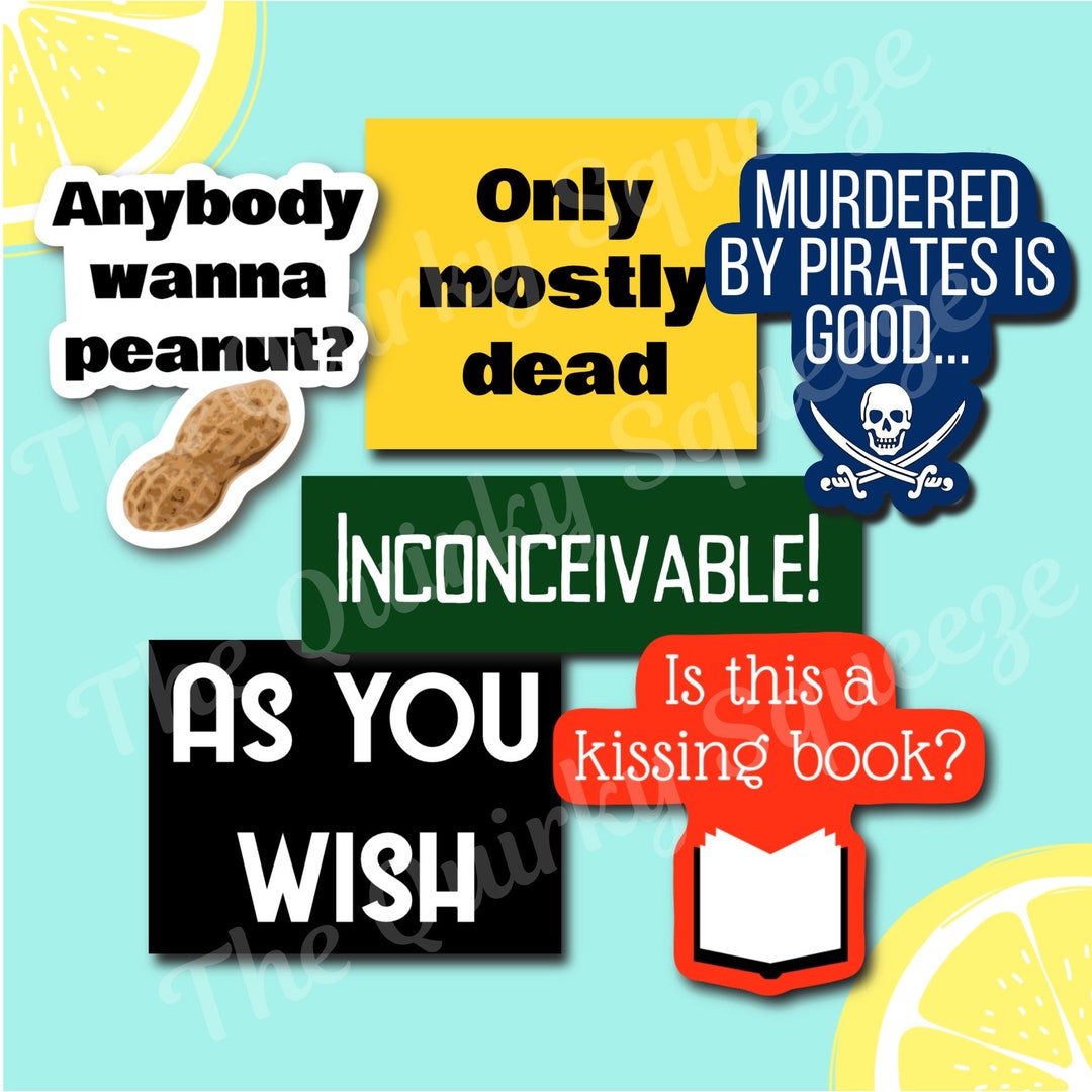 The Princess Bride Movie Inspired Waterproof Vinyl Stickers - Etsy