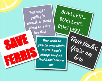 Ferris Bueller Stickers - Etsy