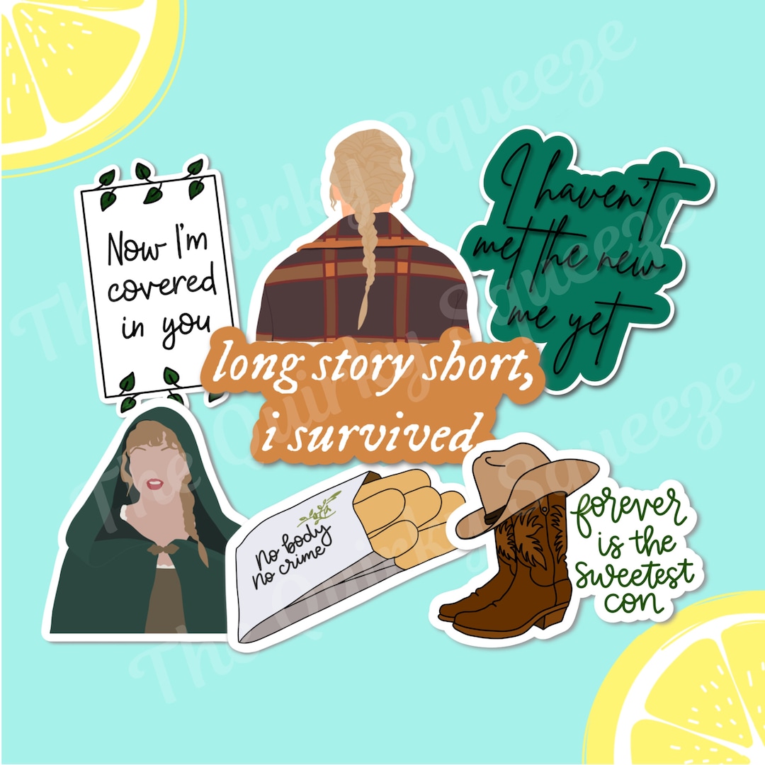 Taylor Swift Evermore Album Waterproof Stickers, Evermore Sticker ...