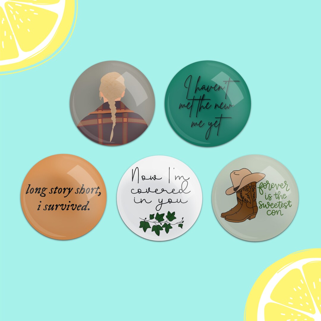 Taylor Swift Pins, Evermore Album Inspired Pin-back Buttons - Etsy