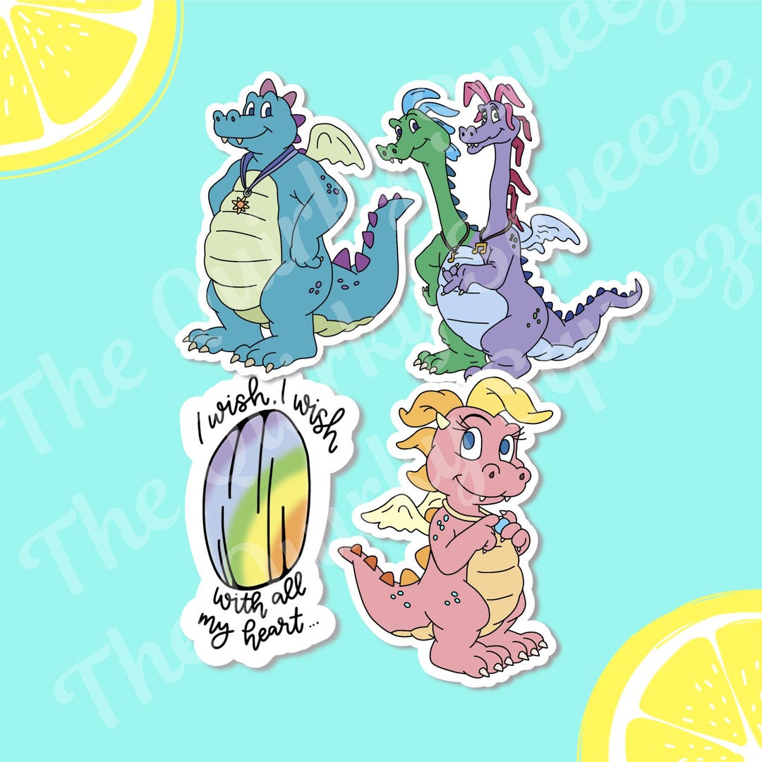 Dragon Tales Show Inspired Waterproof Vinyl Stickers, Nostalgic TV ...