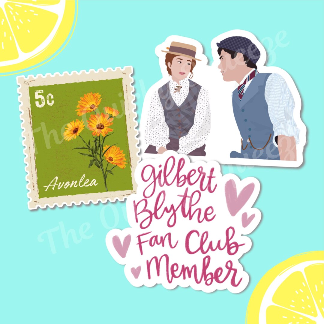 Anne of Green Gables Sticker Pack, Gilbert Blythe, Avonlea Waterproof ...