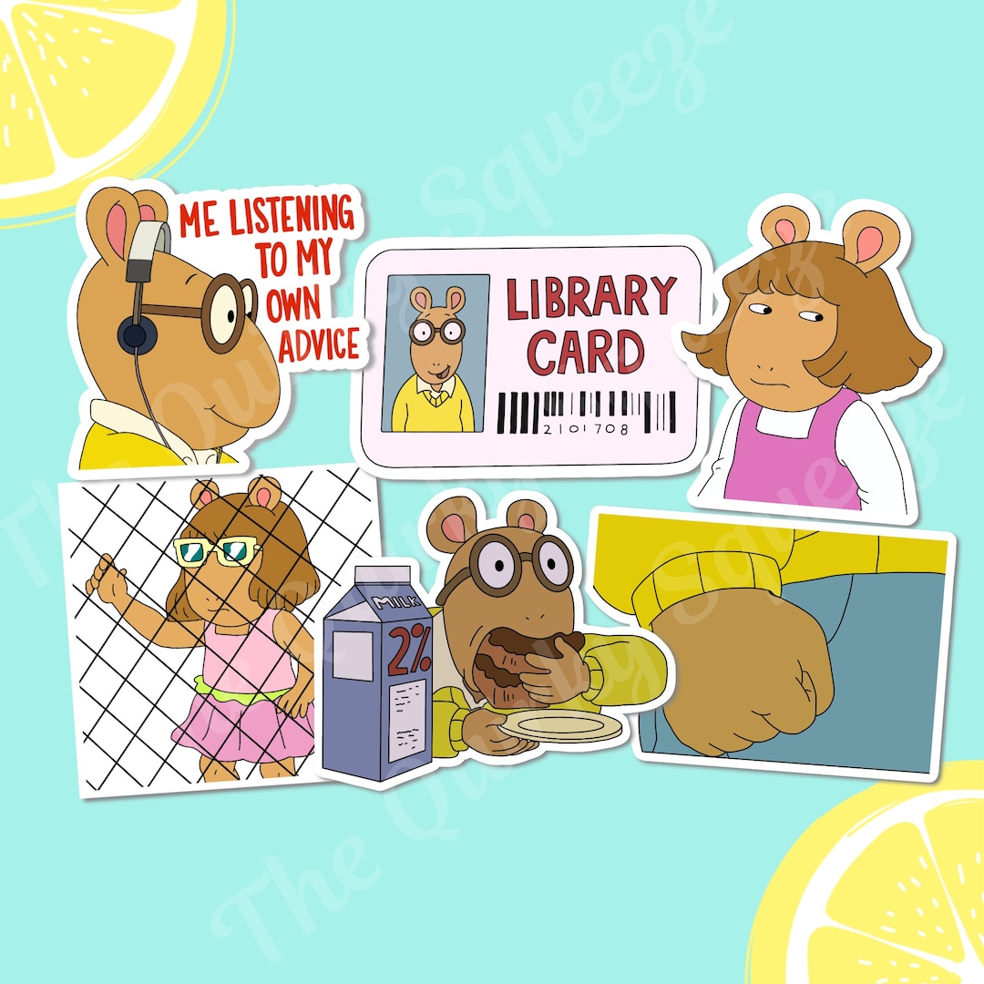 Arthur Show Inspired Waterproof Vinyl Stickers, Nostalgic TV Stickers ...