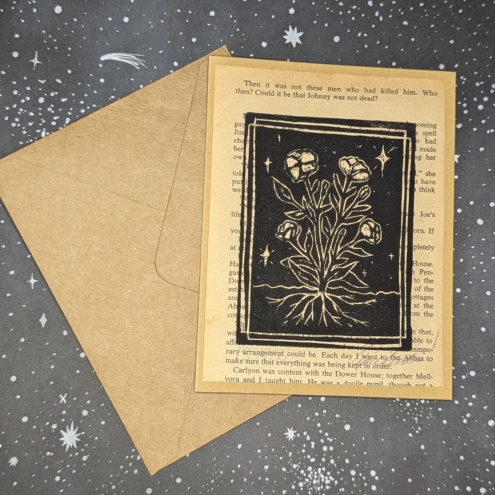 Handprinted Blank Cards - Etsy