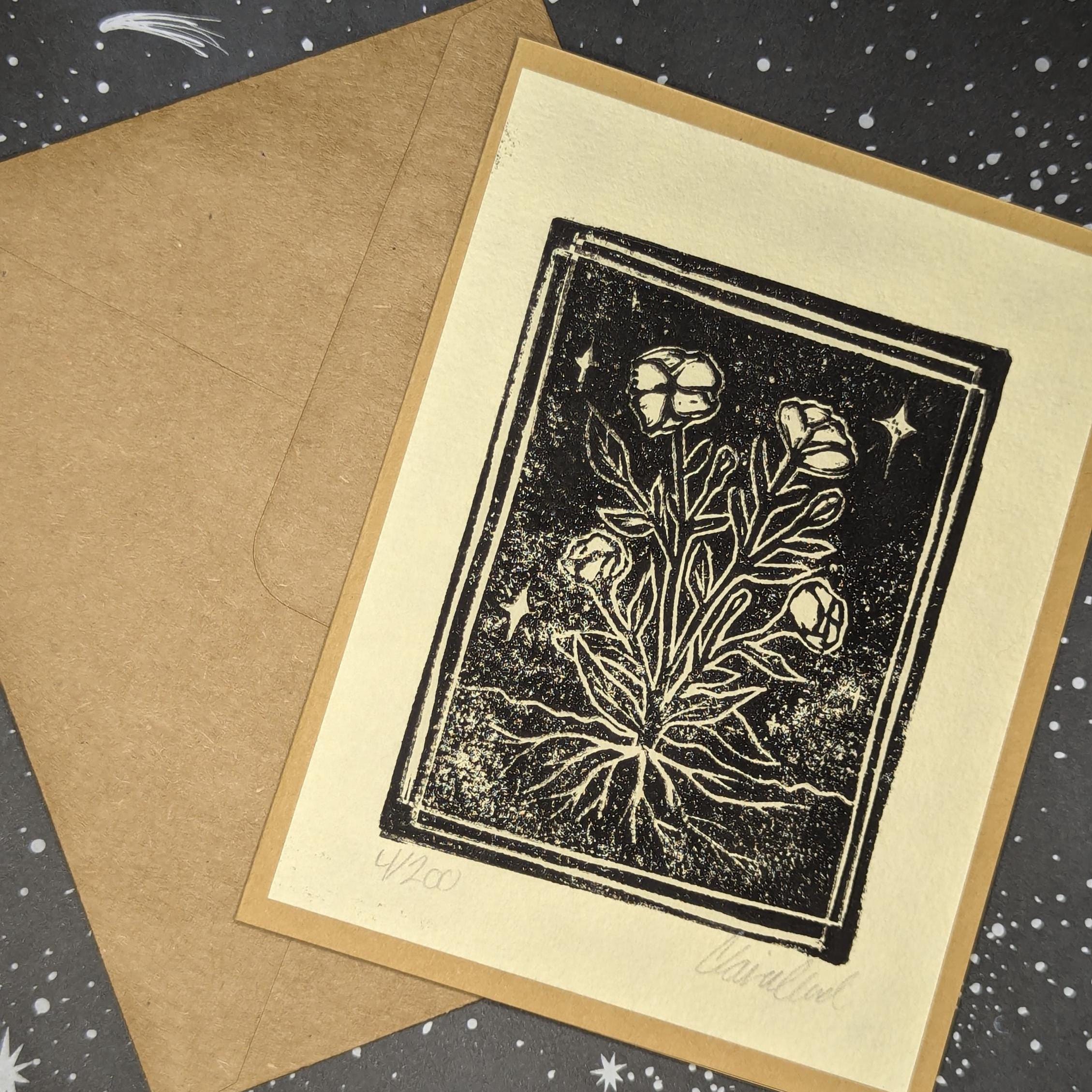 Handprinted Blank Cards - Etsy