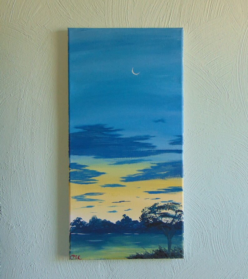 Home Décor original acrylic painting celestial ethereal landscape ...