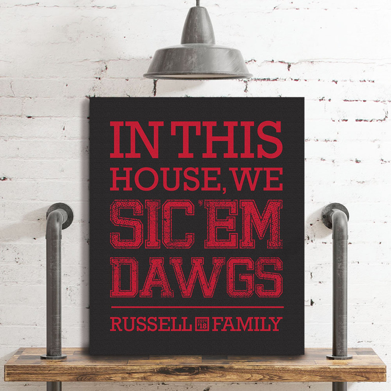 University of Georgia Bulldogs Sic 'em Dogs Chant Family - Etsy
