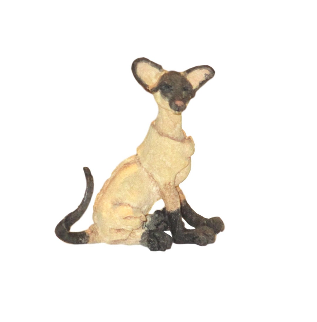 Sassy Siamese Cat Sitting Mini Figurine CA-02924 A Breed Apart by ...