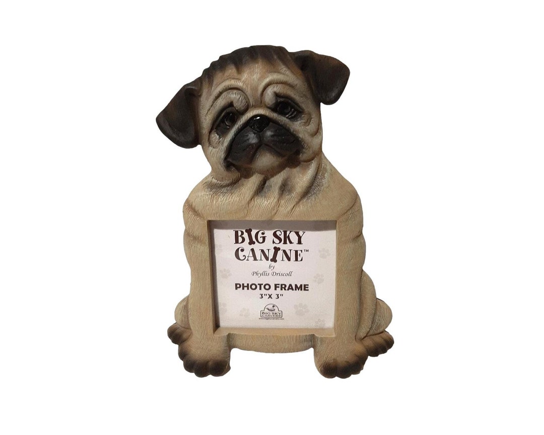 Pug Rare Vintage Dog Picture Frame Mint in Box - Etsy