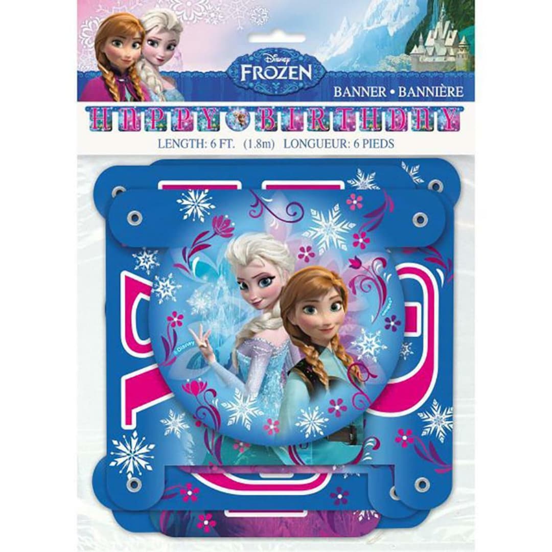 6 FT Disney Frozen Happy Birthday Banner Disney Frozen Party Favors - Etsy