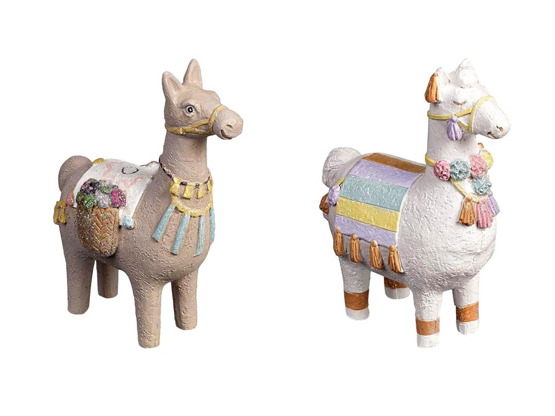 Llama Figurines Set of 2 Decor or Garden Alpaca Boxed Ready to Gift - Etsy