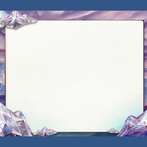 Crystal and Gems Printable Journal and Craft Paper, Digital Download ...