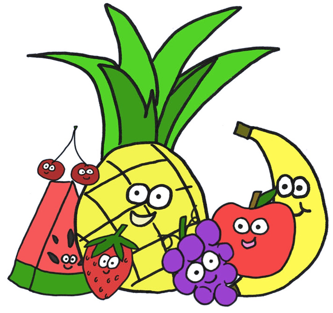 Fruit and Veggie Clipart - Etsy
