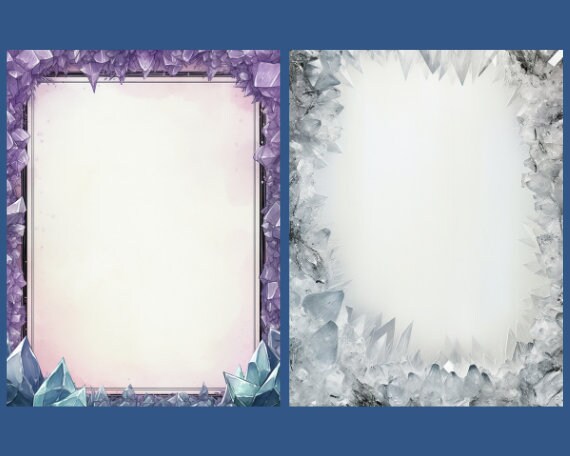 Crystal and Gems Printable Journal and Craft Paper, Digital Download ...