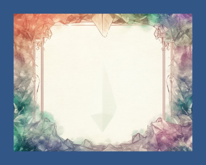 Crystal and Gems Printable Journal and Craft Paper, Digital Download ...