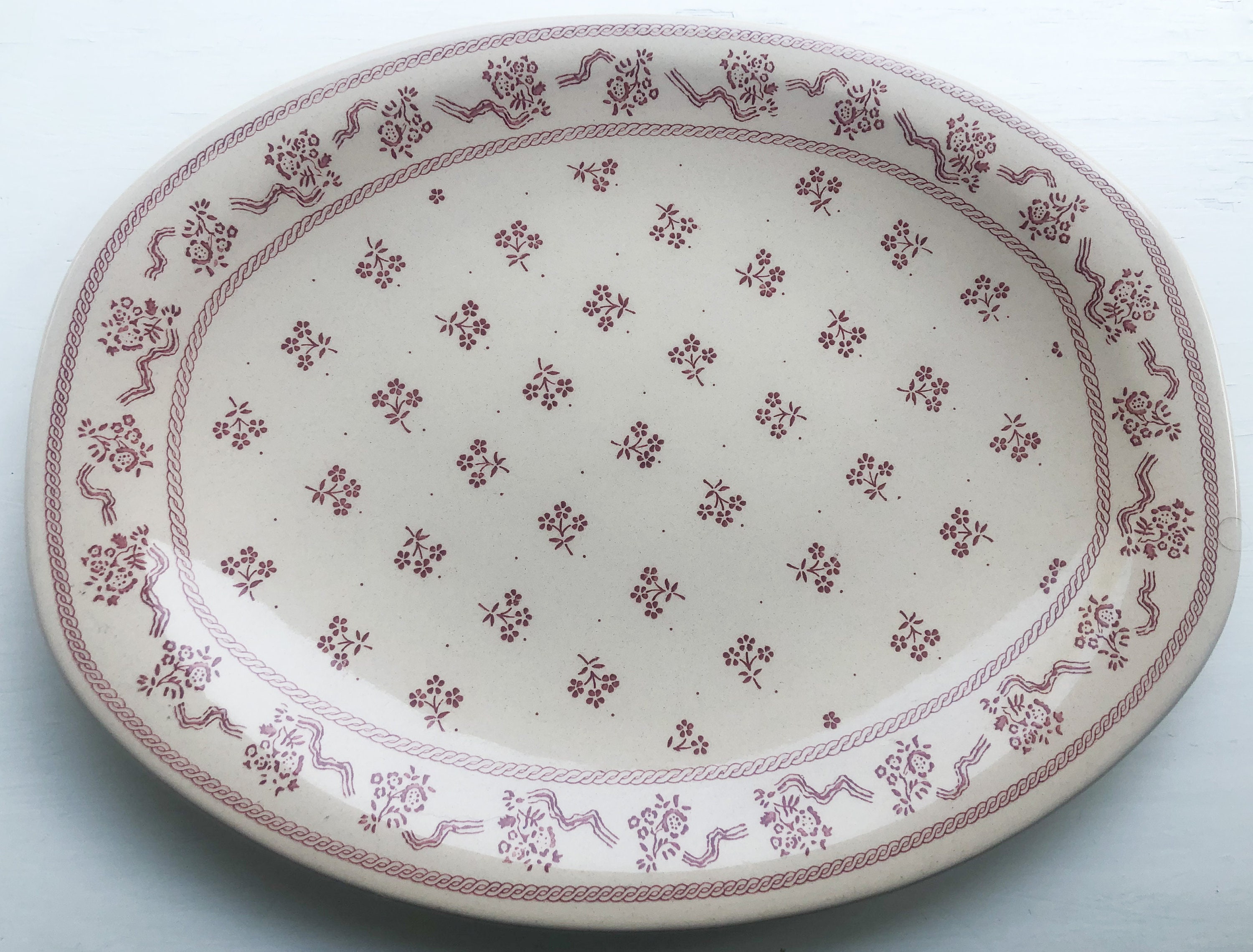 Vintage Johnson Brothers Laura Ashley Petite Fleur Red Serving - Etsy