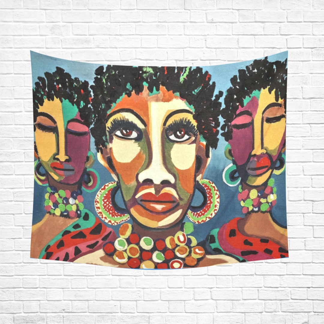 African Women Wall Tapestry 60"x 51" - Etsy