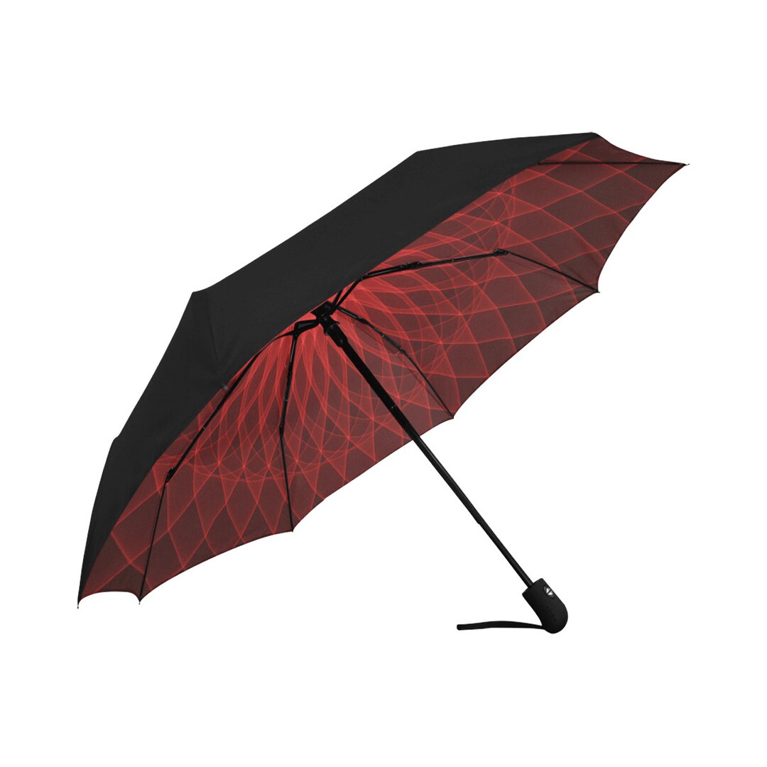 Anti-uv Automatic Mandala Red Umbrella - Etsy