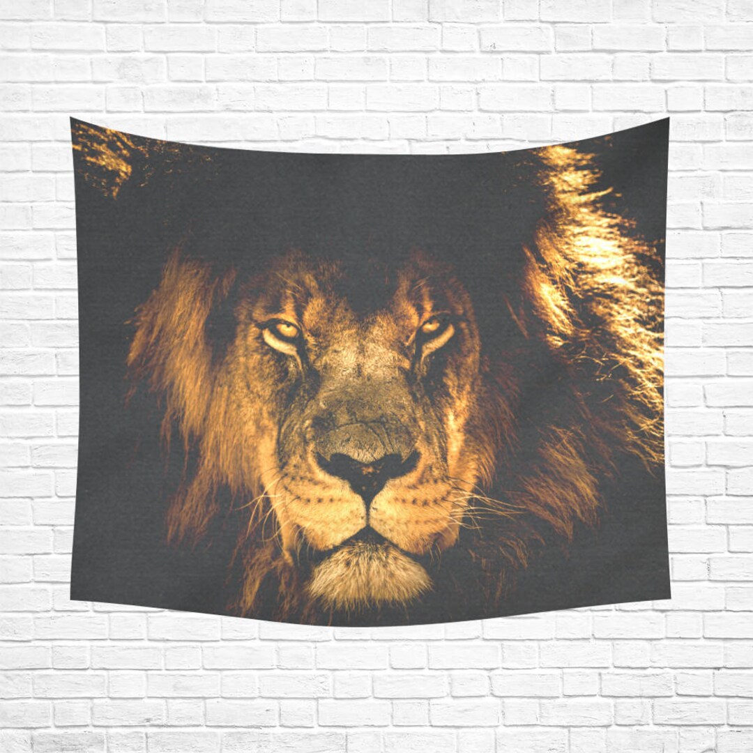 African Lion Wall Tapestry 60