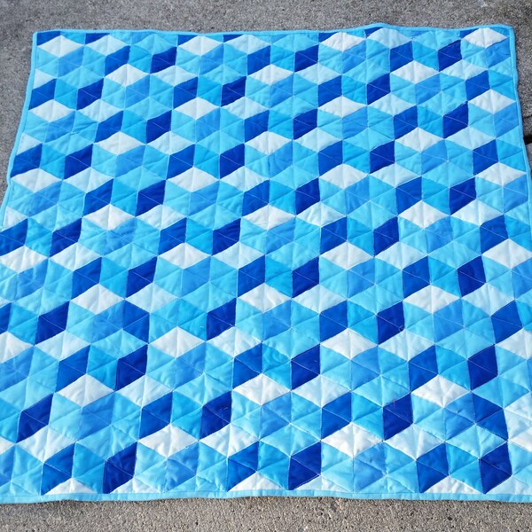 Tumbling Block Quilt - Etsy