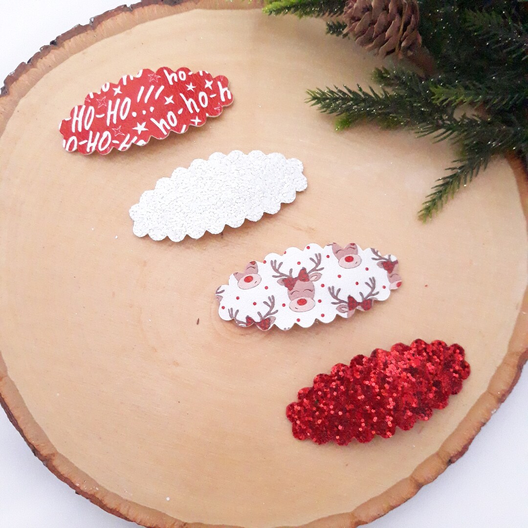 Christmas Snap Clip Set, Christmas Hair Clips, Snap Clips, Snap Clips ...