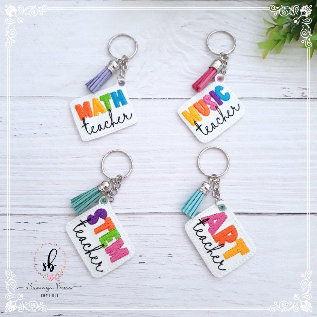 Teacher Keychain, Teacher Gift, Math Teacher Gift, Music Teacher ...