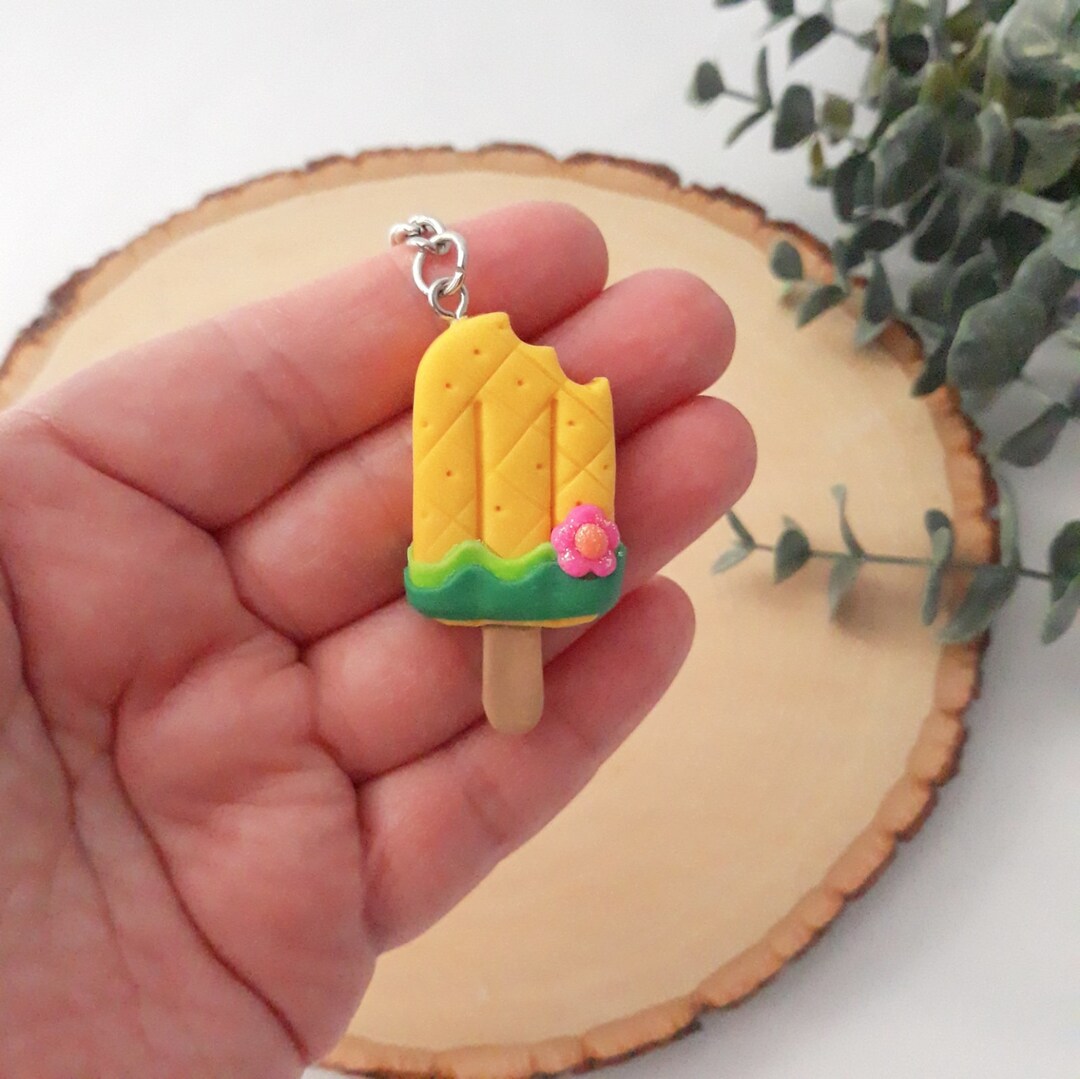 Pineapple Key Chain, Purse Key Chain, Pineapple Clay Key Chain, Cute ...