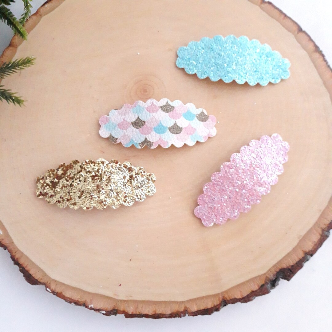 Mermaid Snap Hair Clip, Glitter Snap Clips, Pink Hair Clip, Hair Snap ...