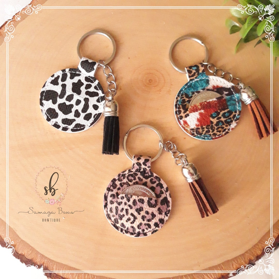 Quarter Keeper Keychain, Aldi Faux Leather Coin Holder - Etsy