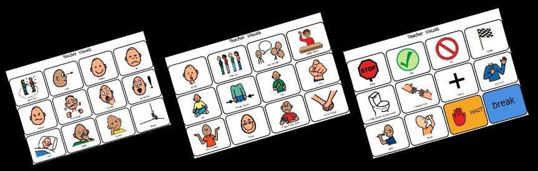 AAC Visuals for Teachers / Educators Great for Lanyards - Etsy