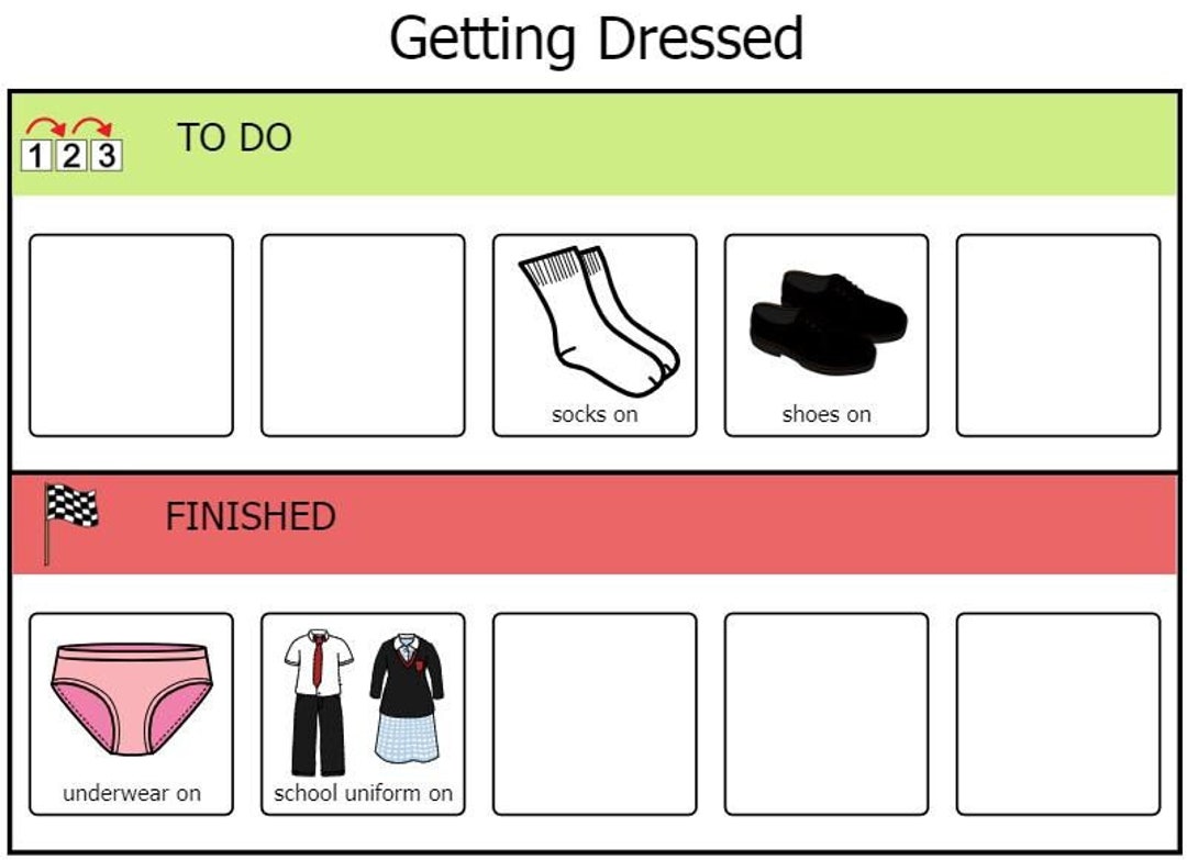 VISUAL SCHEDULE Getting Dressed - Etsy