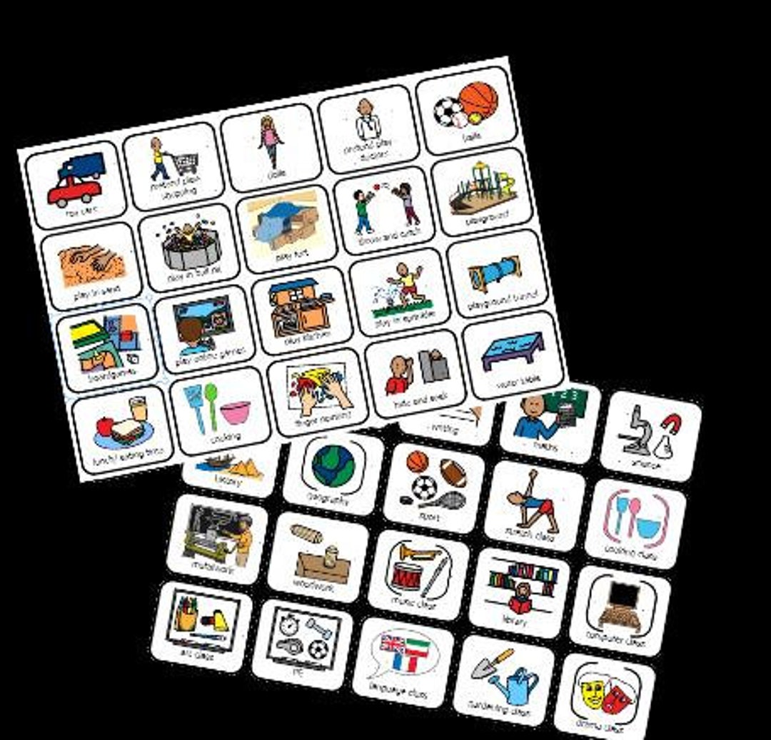 VISUAL SYMBOLS ((school Subjects and Activities)) - PCS, Autism ...