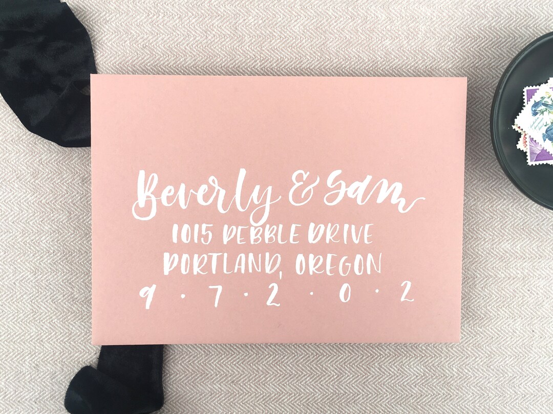 The Opal Envelope Calligraphy Envelope Addressing - Etsy