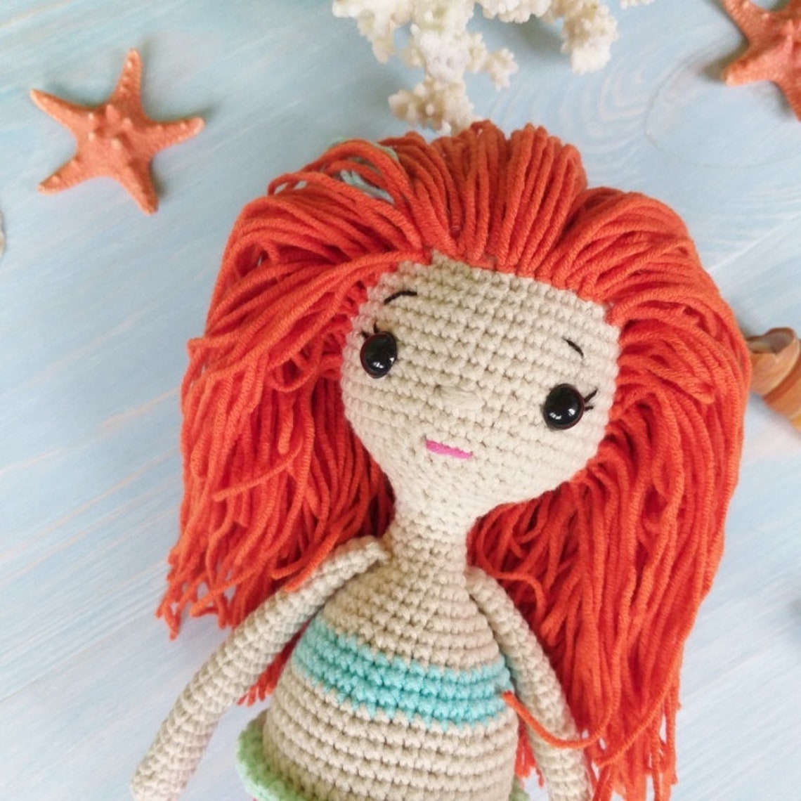 Crochet Mermaid Crochet Doll Amigurumi Mermaid Girls - Etsy