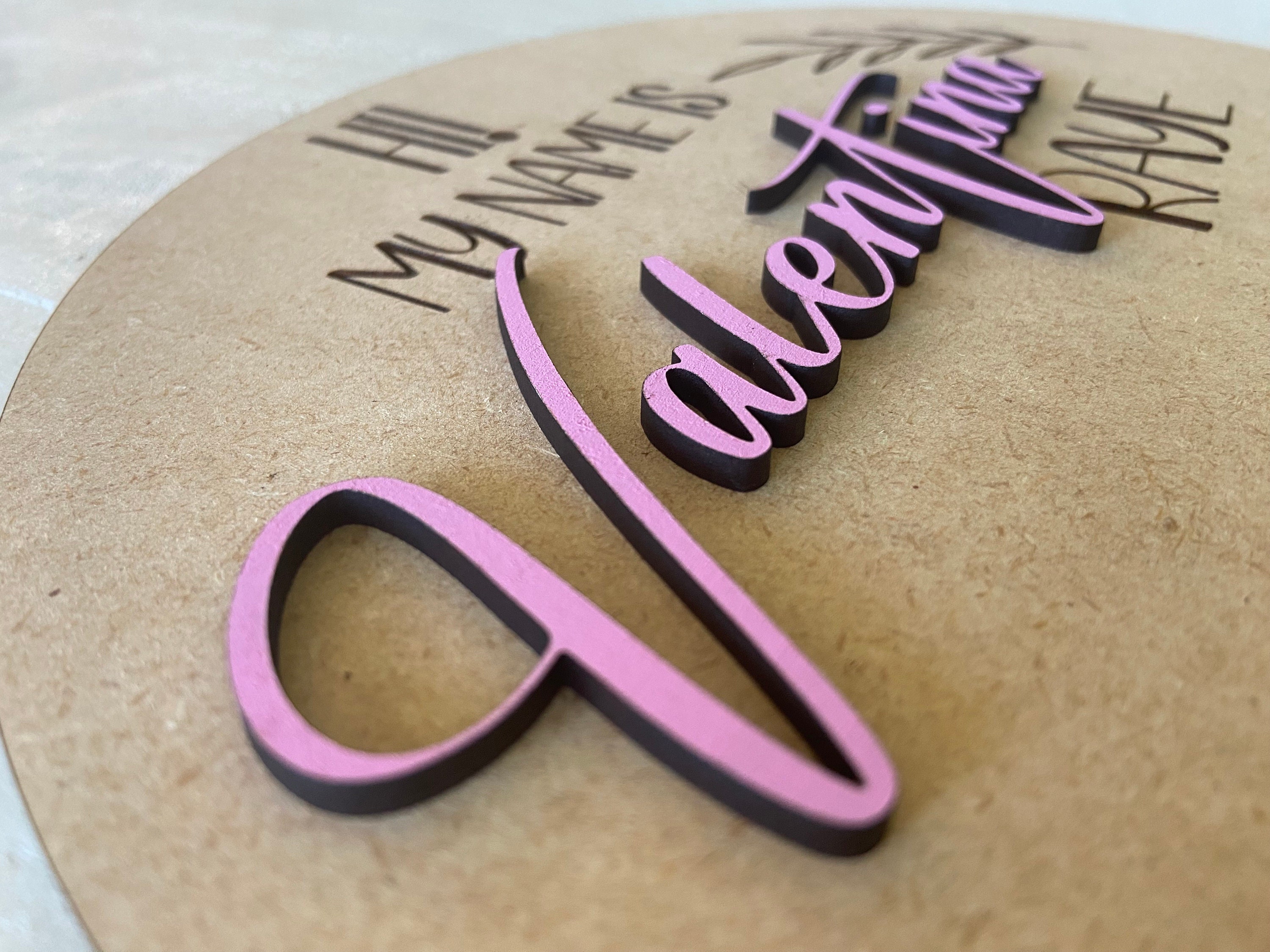 Baby Birth Announcement, Name Sign for Nursery, Baby Announcement, Baby ...