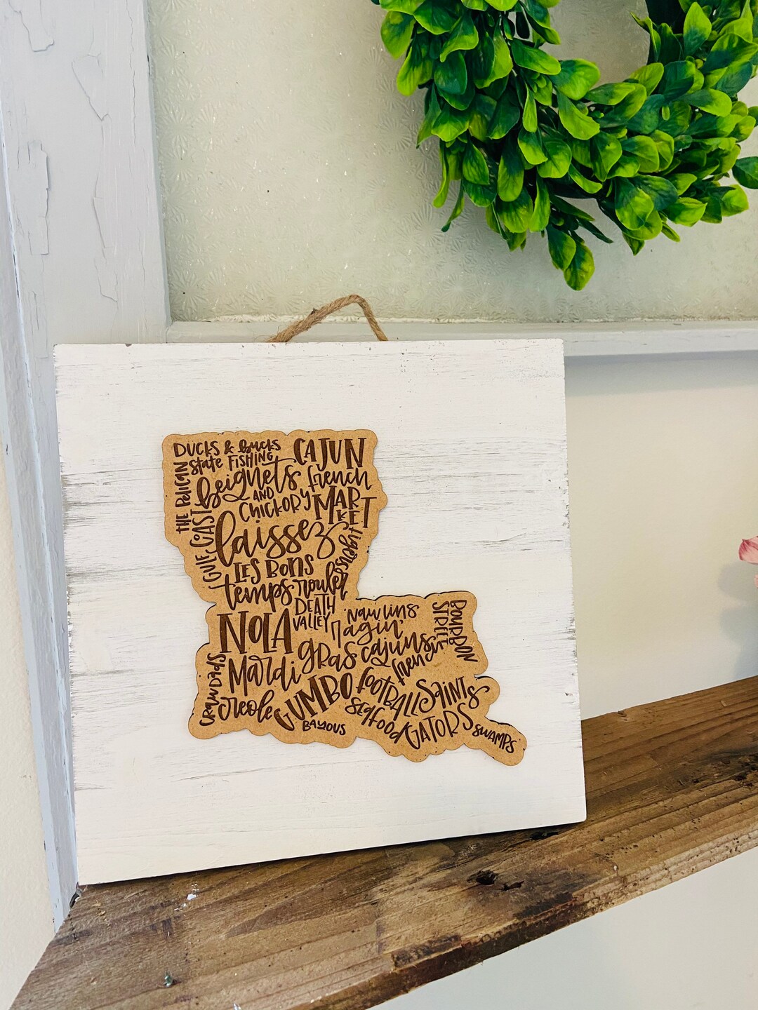Louisiana State Sign, Louisiana Events Sign, Louisiana Rustic Wall ...