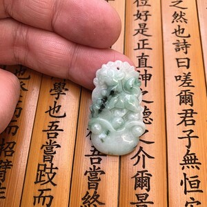 Rare Natural Light Green Jade Stone Engrave Jade Dog Carved - Etsy