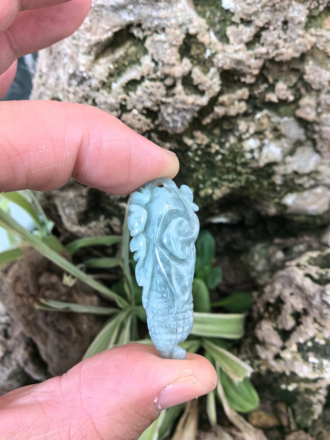 Natural Green Jade Corn Charm Jade Carved Maize Food Pendants Lucky ...