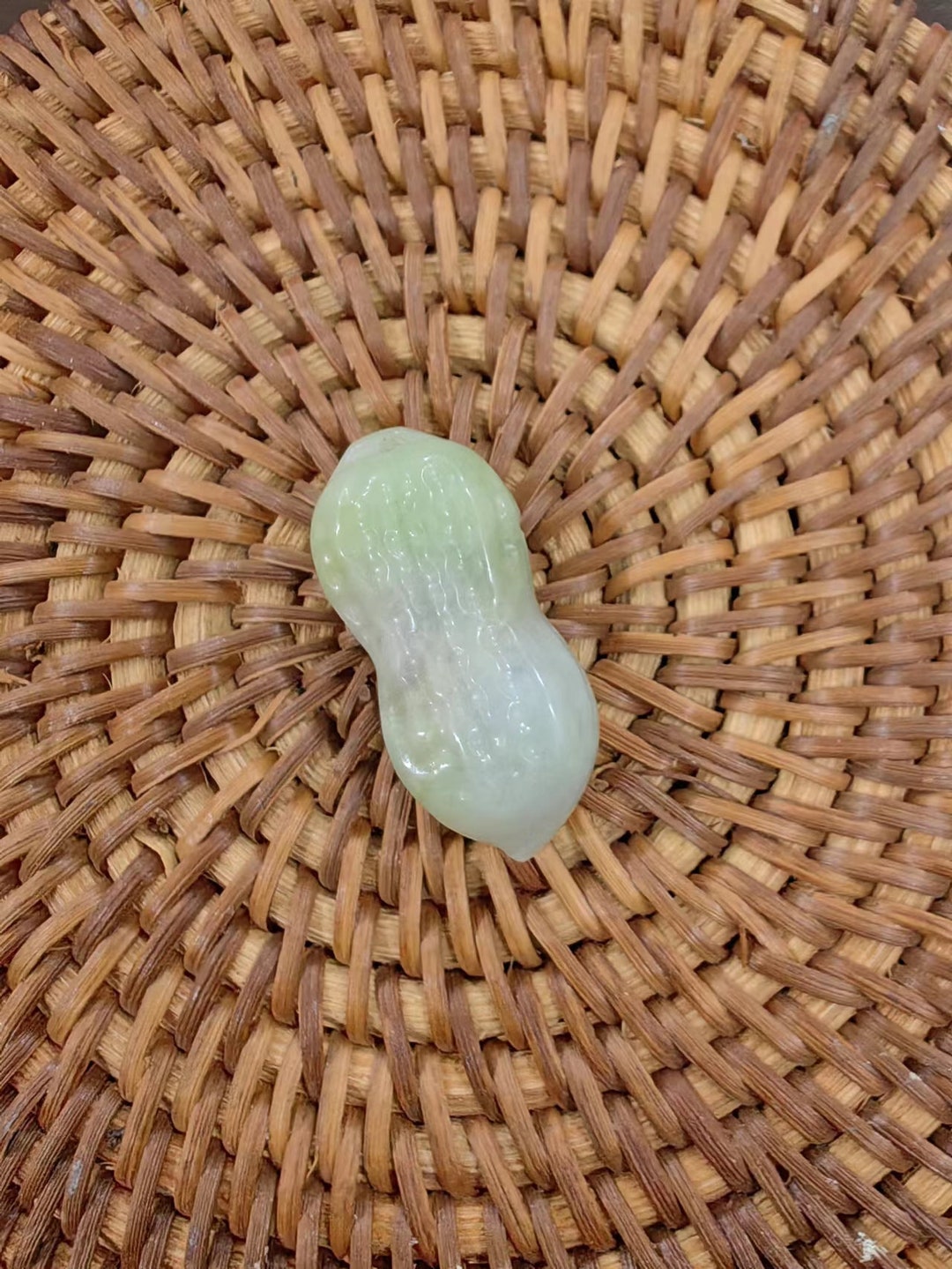 A Grade Genuine Natural Green Jade Stone Peanut Jade Good Luck Pendants ...