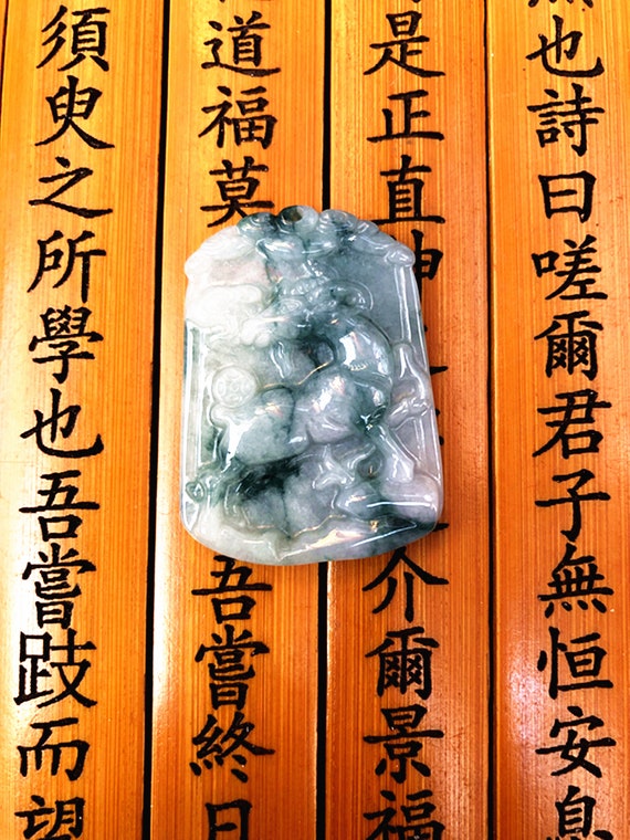 AAA genuine Natural green jade stone carved jade goat | Etsy