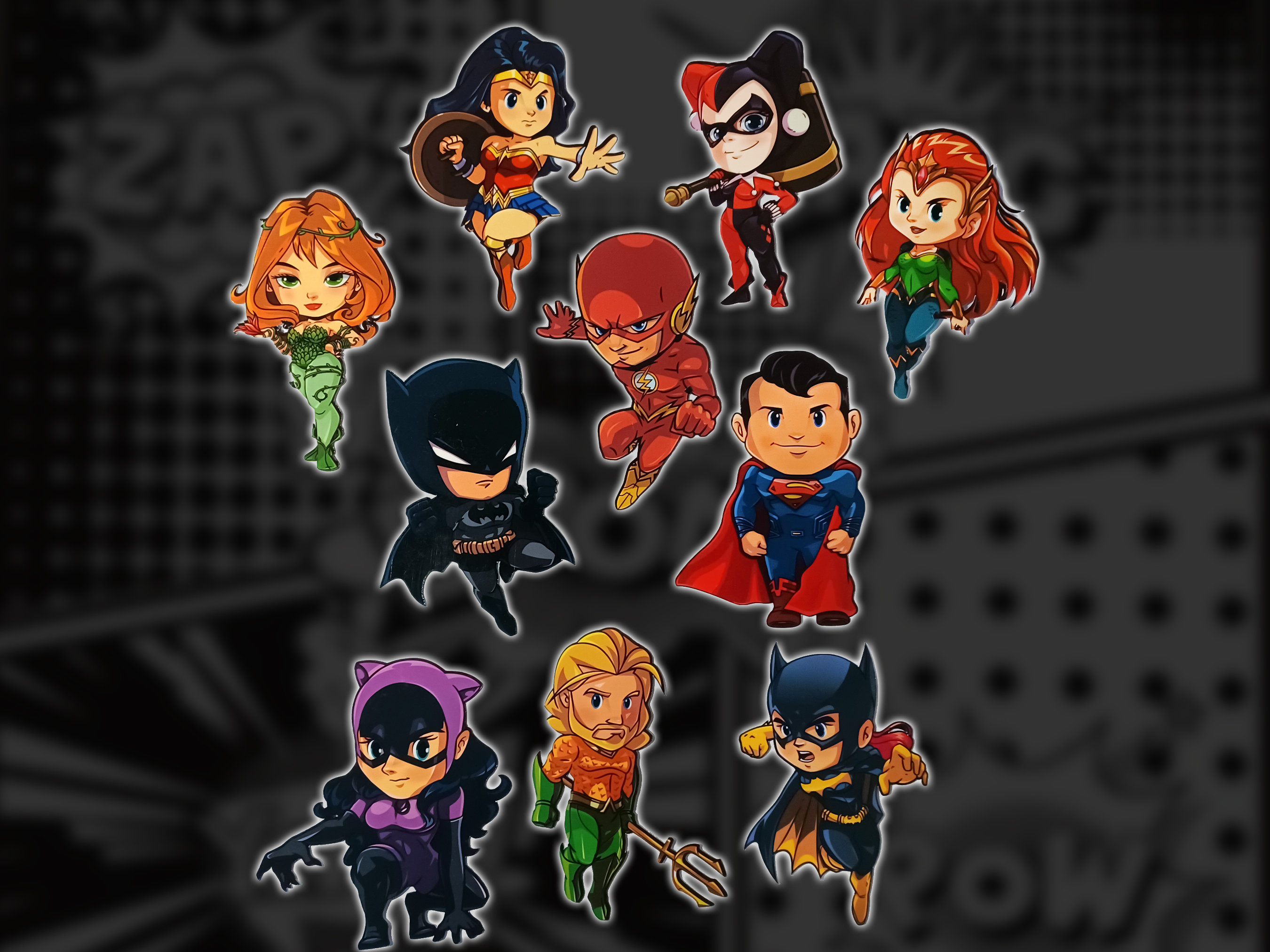 Chibi Heroes 3.5 Inch Vinyl Stickers DC Inspired 2 - Etsy