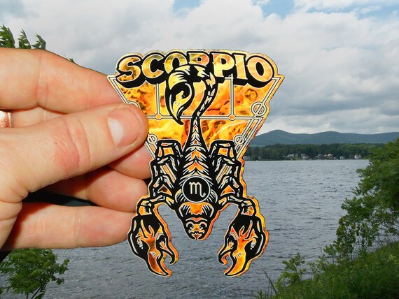 Scorpio Zodiac Art Vinyl Sticker | Etsy