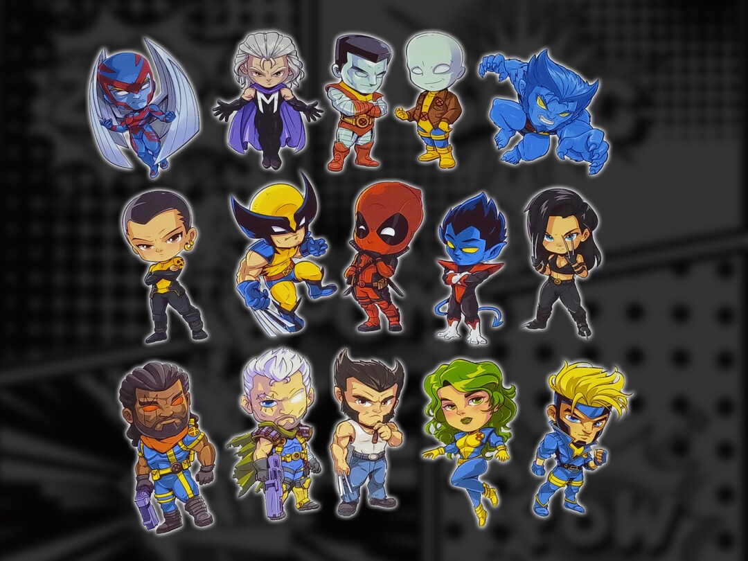 Chibi Heroes 3.5 Inch Vinyl Stickers (x-men Inspired Group) - Etsy