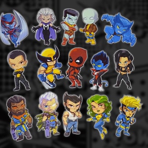 Chibi Heroes 3.5 Inch Vinyl Stickers (x-men Inspired Group) - Etsy