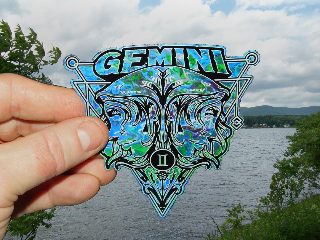 Gemini Zodiac Art Vinyl Sticker - Etsy