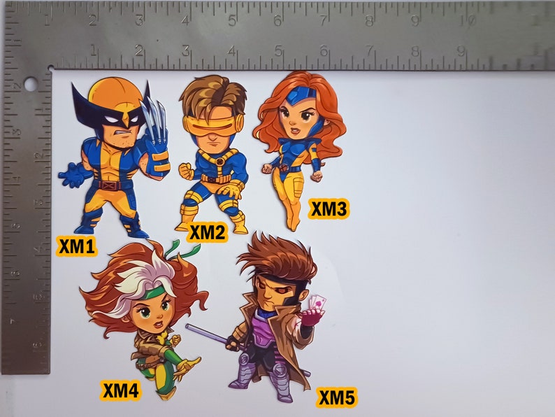 Chibi Heroes 3.5 Inch Vinyl Stickers x-men Inspired - Etsy
