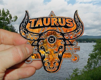 Vinyl Sticker Taurus Zodiac Astrology Weatherproof Decal - Etsy