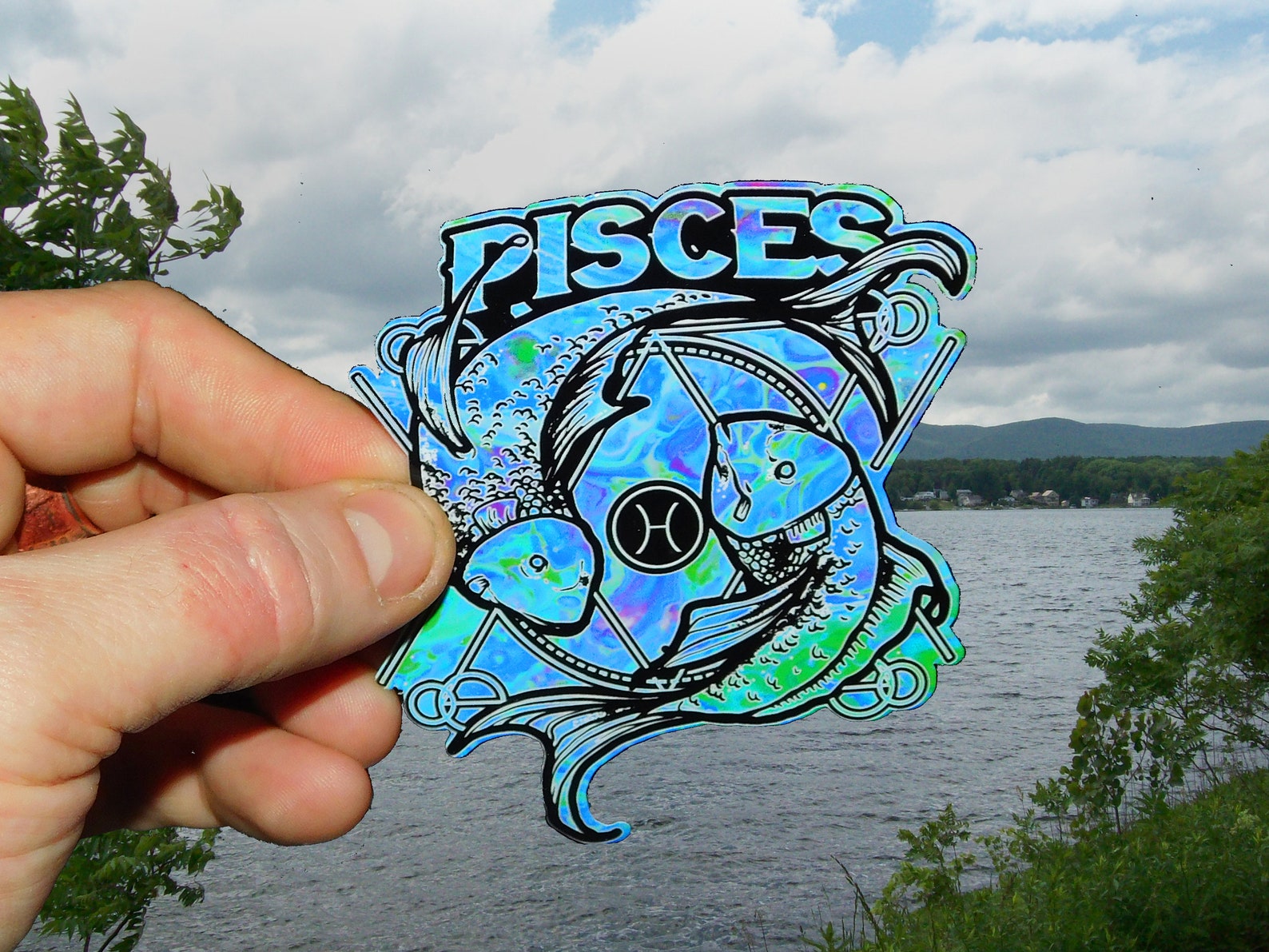 Pisces Zodiac Art Vinyl Sticker - Etsy UK