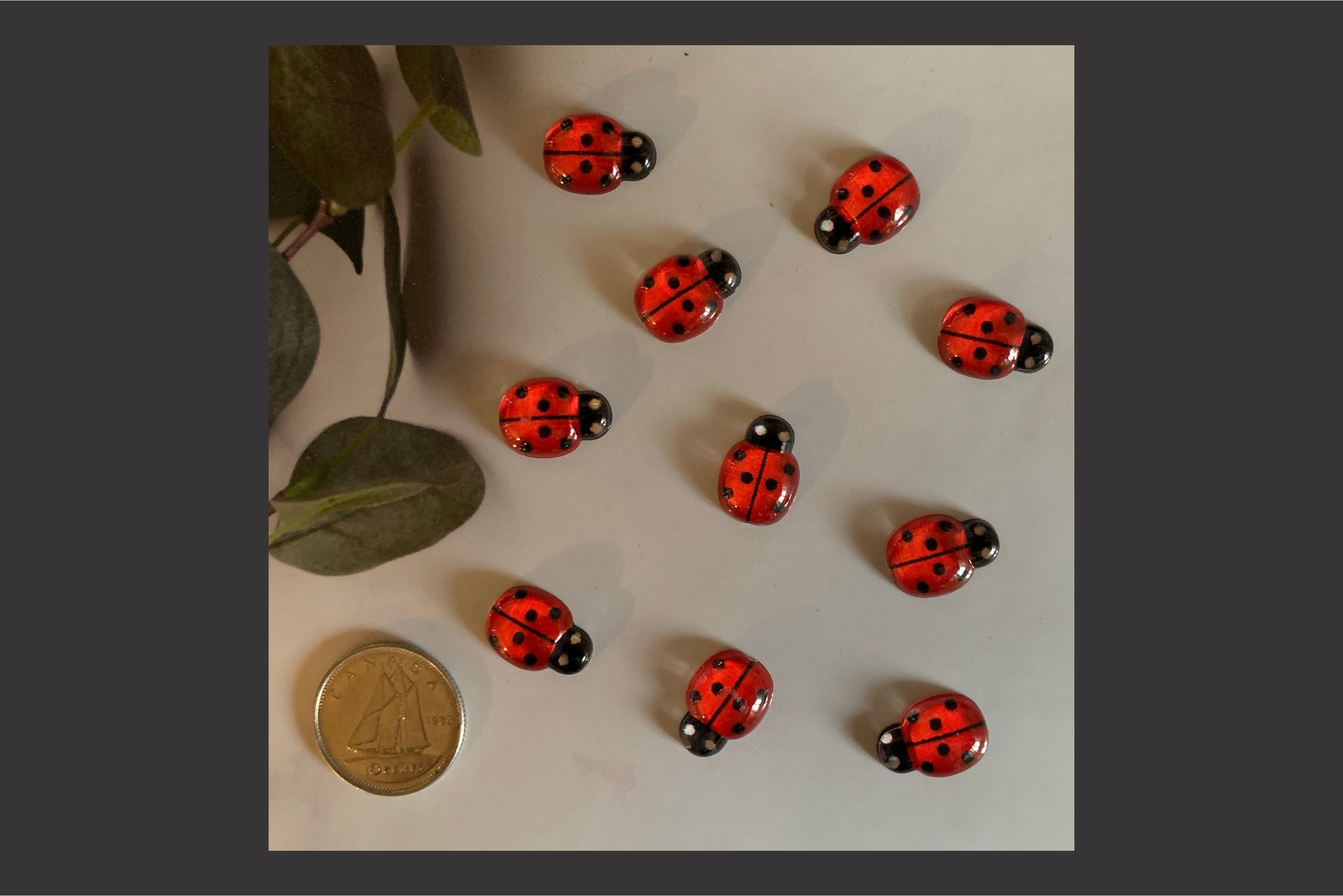 10 Pc - Little Ladybugs - Bright Red Color - Resin - Etsy